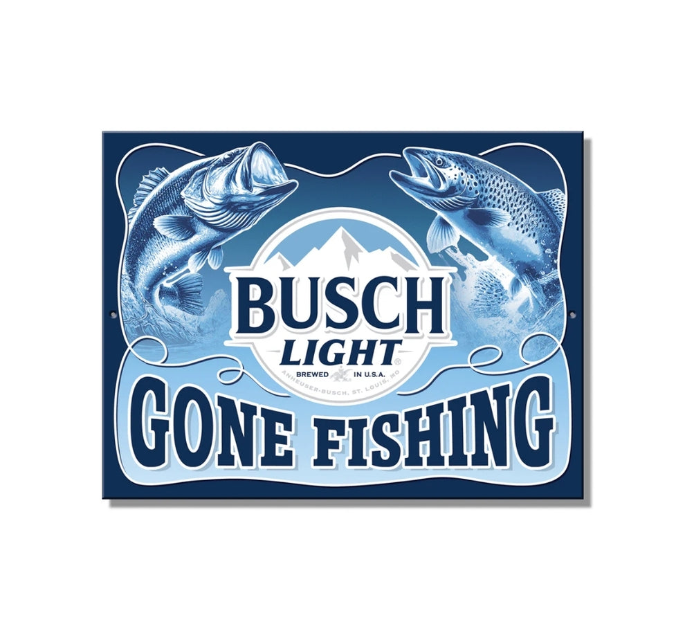 Busch Light 'Gone Fishing' Tin Sign