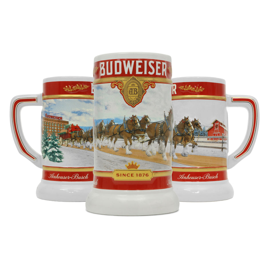 Budweiser Holiday Steins
