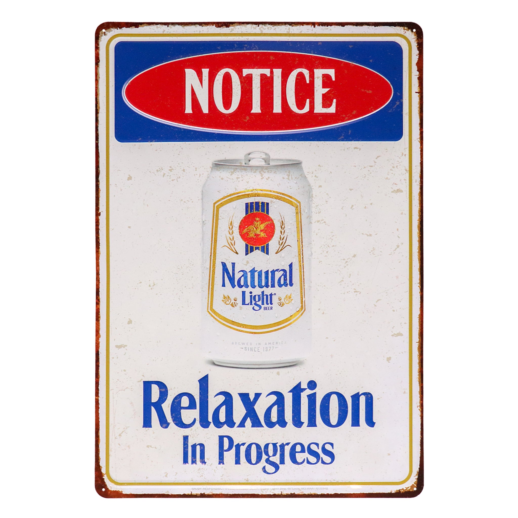 Natural Light 'You've Earned It' Metal Sign